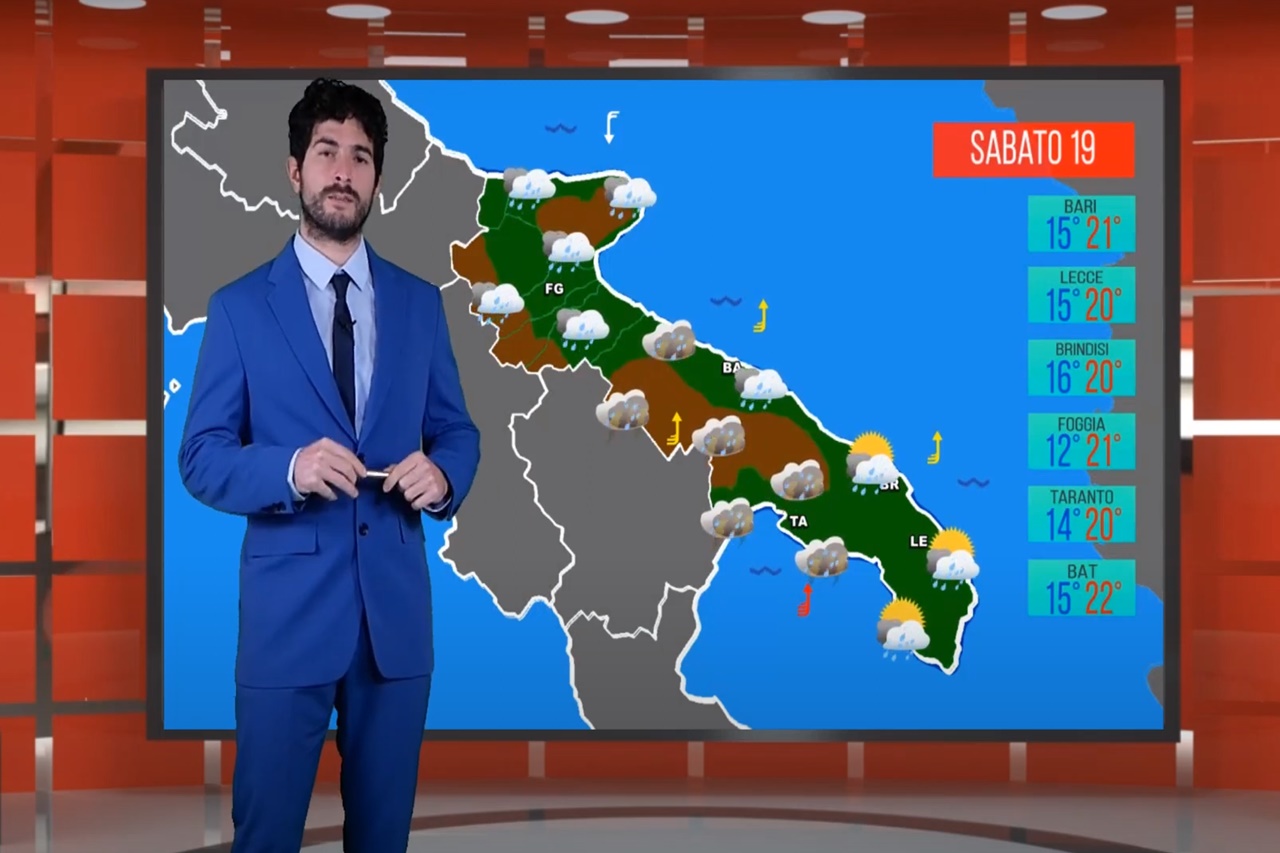 Previsioni meteo, sarà un week-end con la PIOGGIA in Puglia ...
