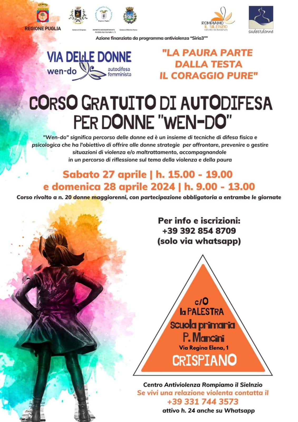 Wen-do: empowerment e autodifesa a Crispiano - Pugliapress New