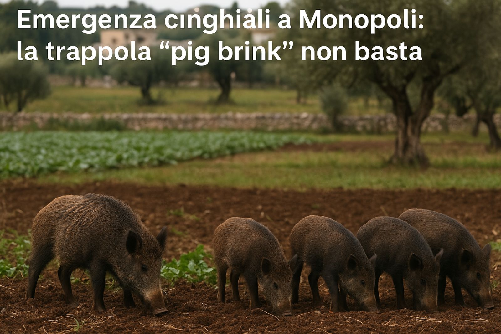 Emergenza cinghiali a Monopoli: la trappola “pig brink” non basta ...