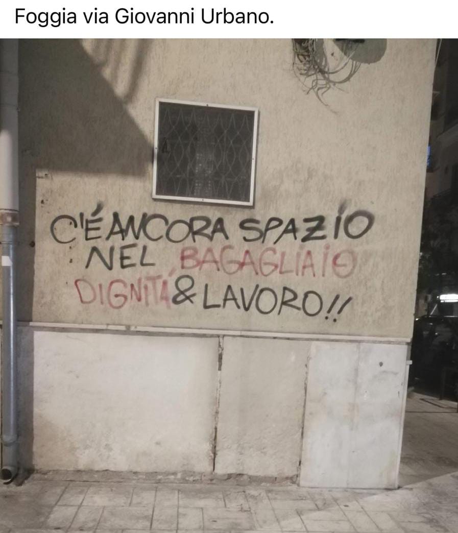 Apparsa scritta inneggiante al terrorismo politico a Foggia - Notizie ...